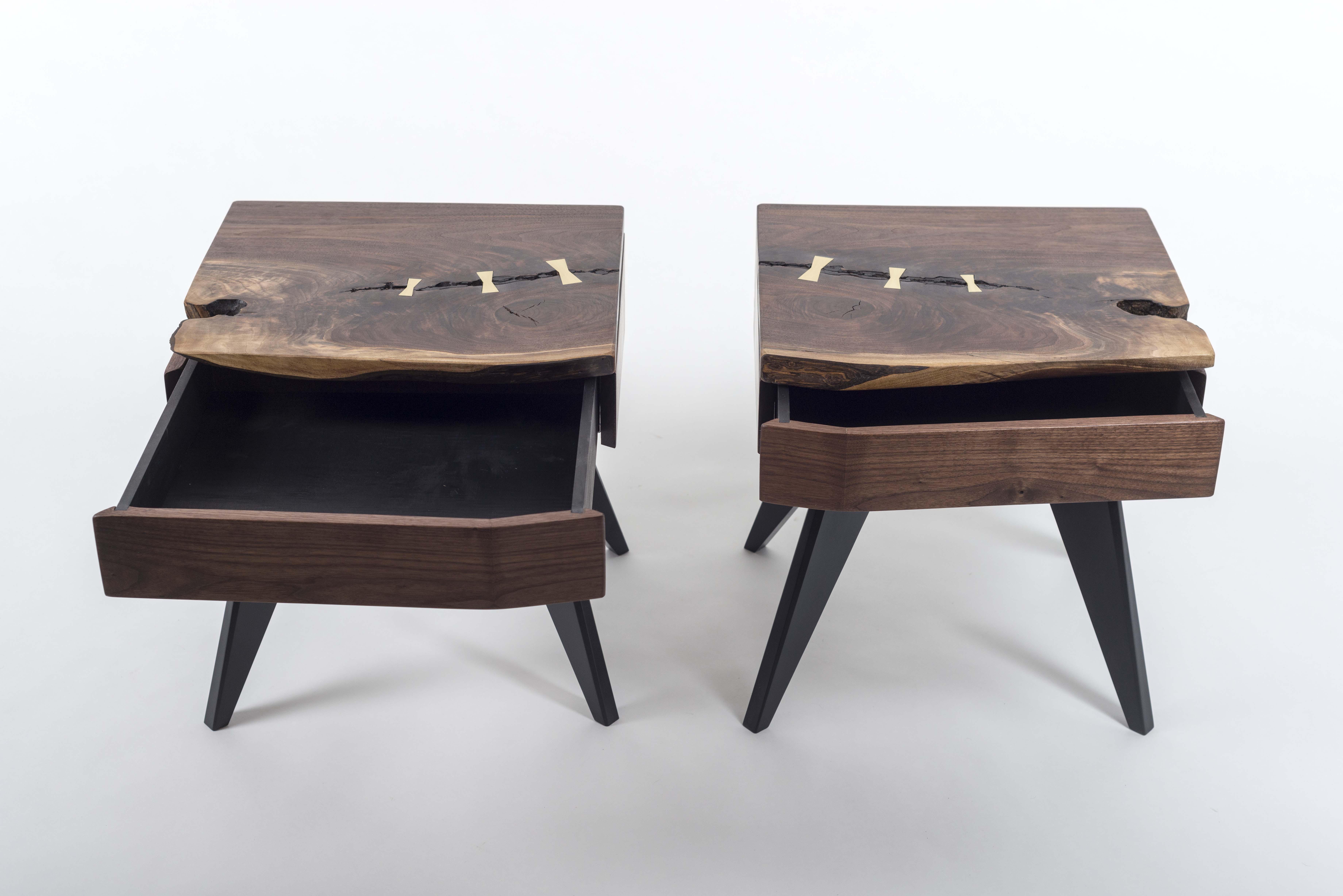 Walnut Slab Side tables – Cruse Woodworks