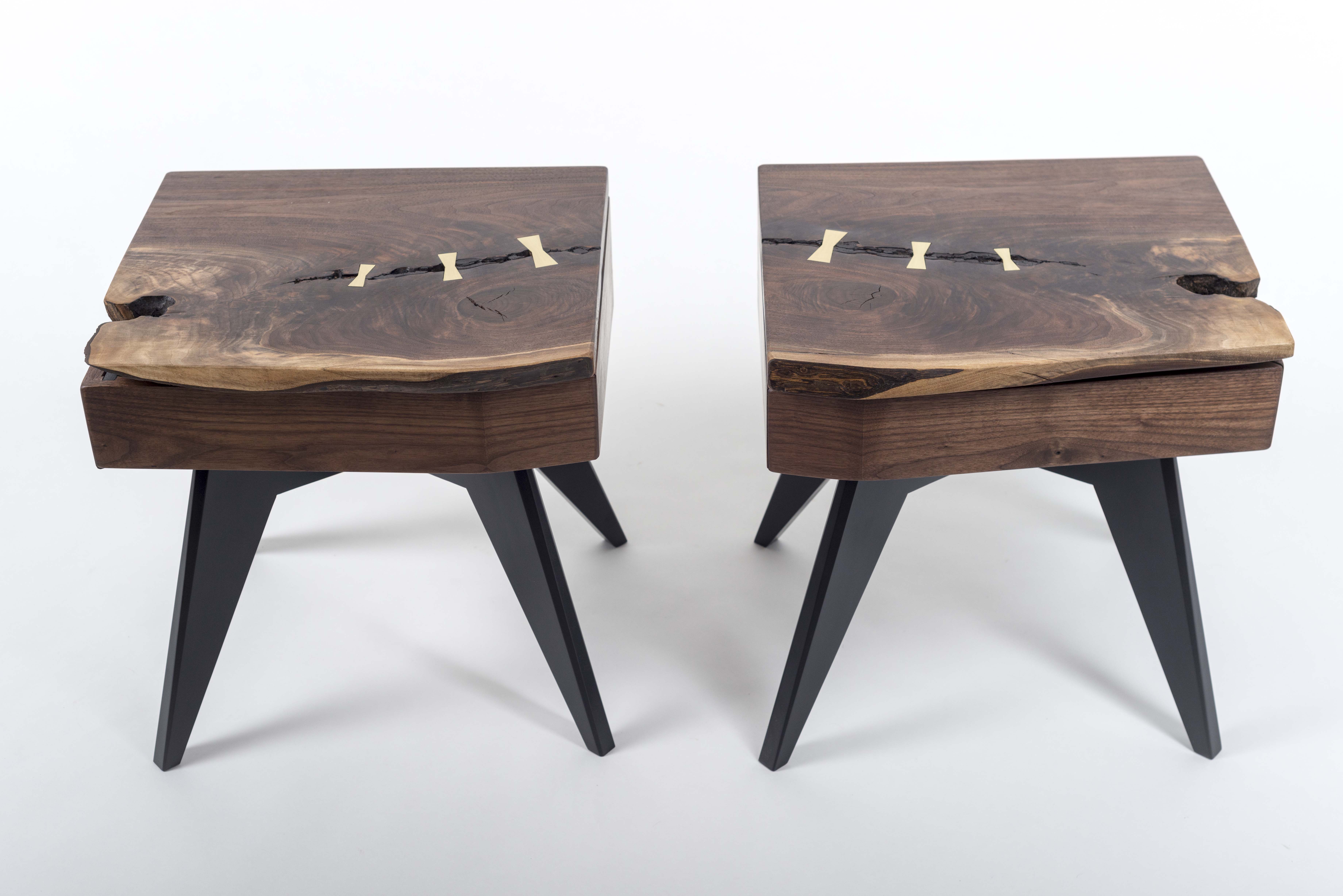 Walnut Slab Side tables – Cruse Woodworks