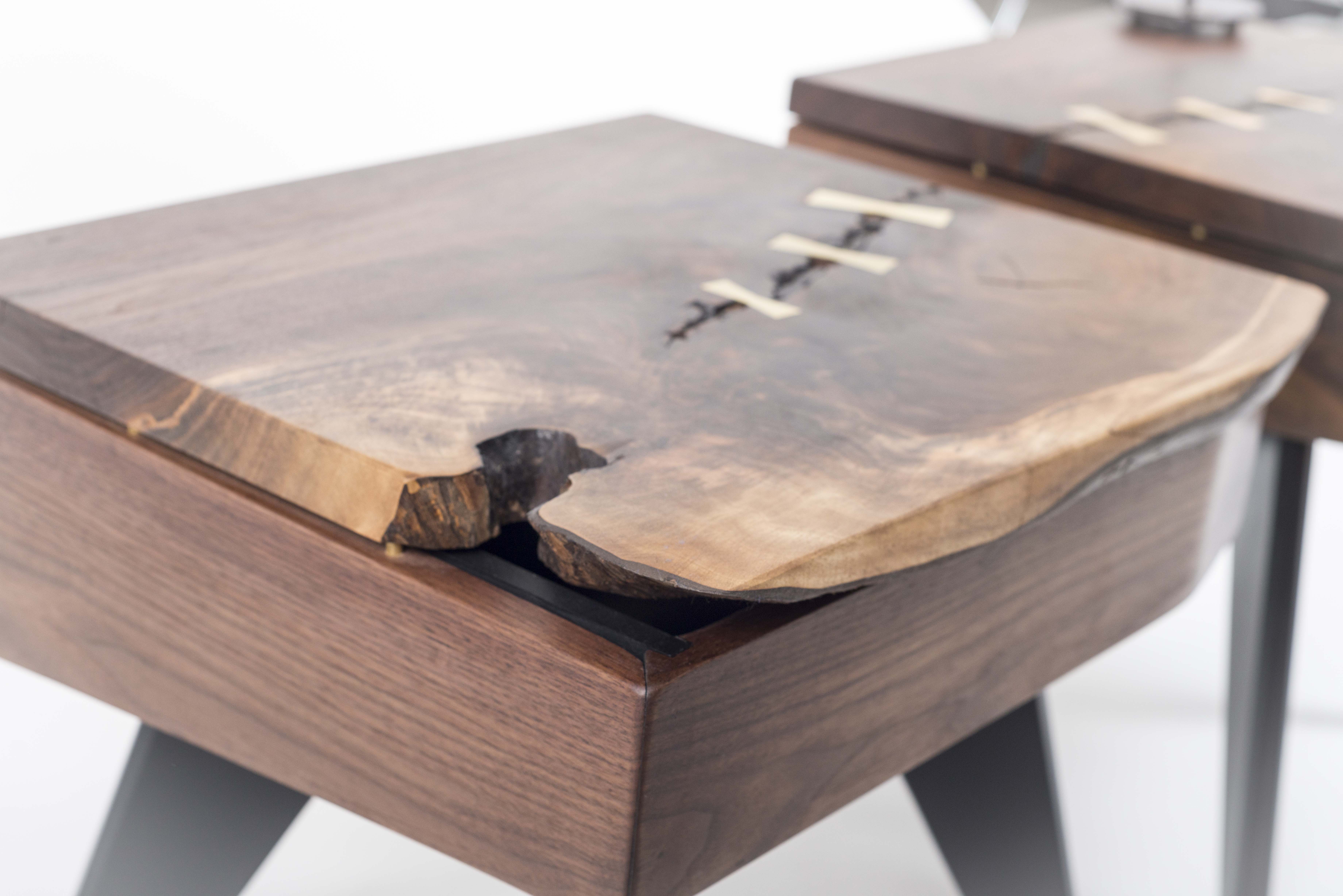 Walnut Slab Side tables – Cruse Woodworks