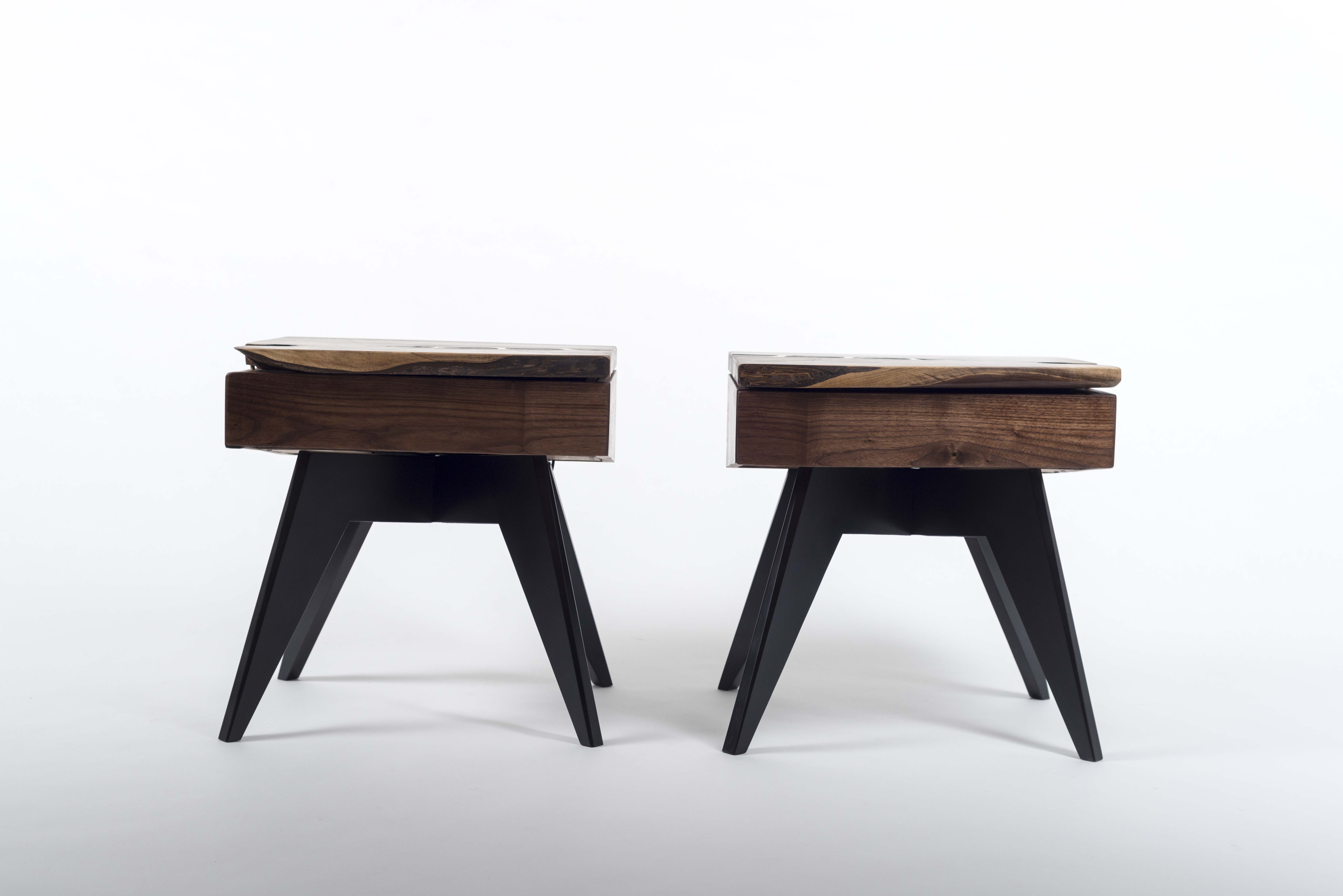 Walnut Slab Side tables – Cruse Woodworks